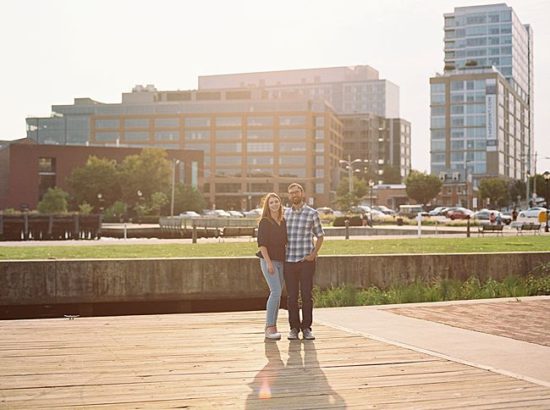 Sunkissed Fells Point Engagement Session at the Baltimore Inner Harbor